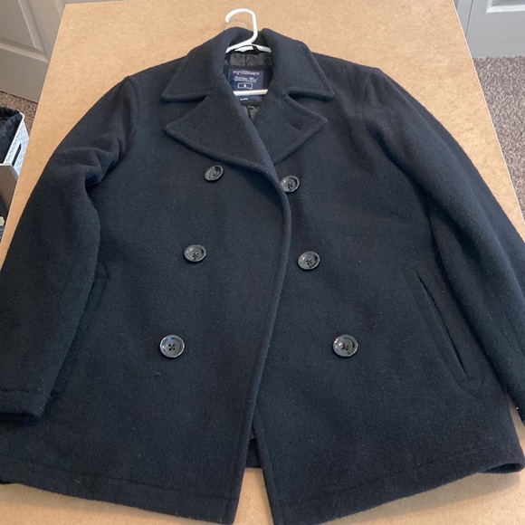 Roundtree & Yorke | Jackets & Coats | Wool P Coat With Lining Inside ...